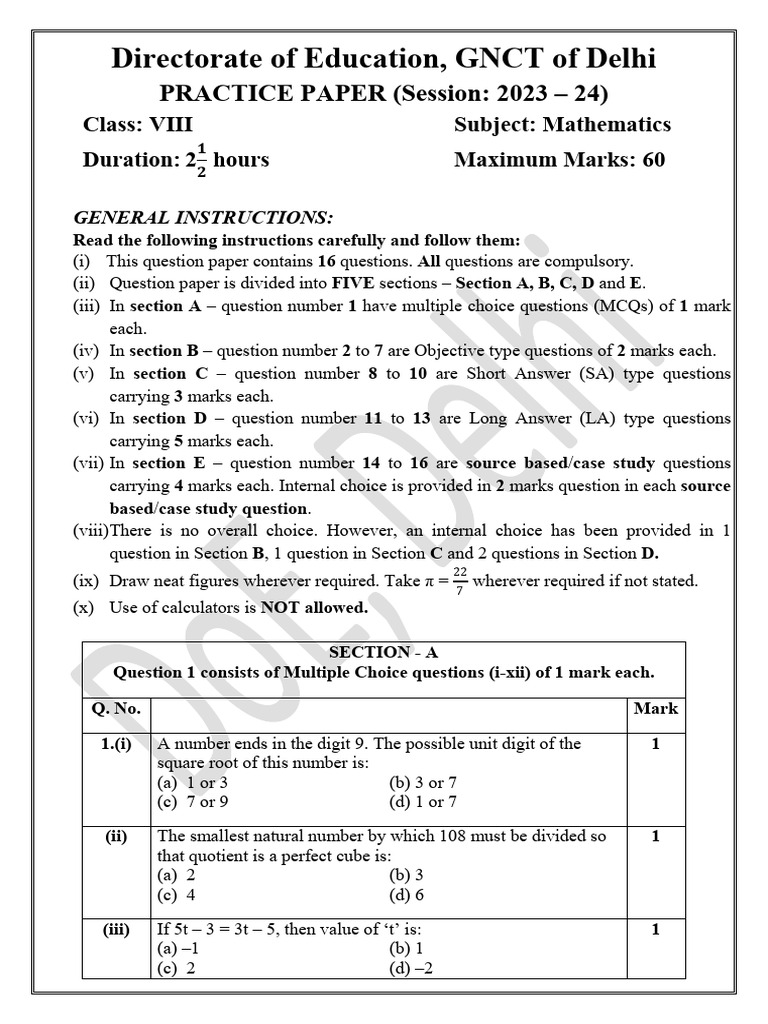 8 Math Eng PP 2023 24 2 | PDF