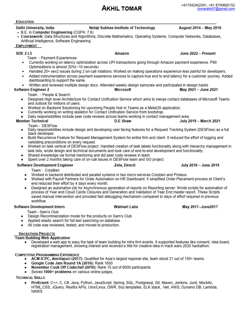 Akhil Tomar Resume22 | PDF