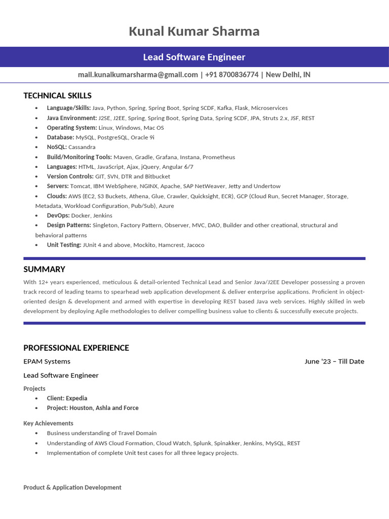 Kunal - Kumar.sharma Profile | PDF