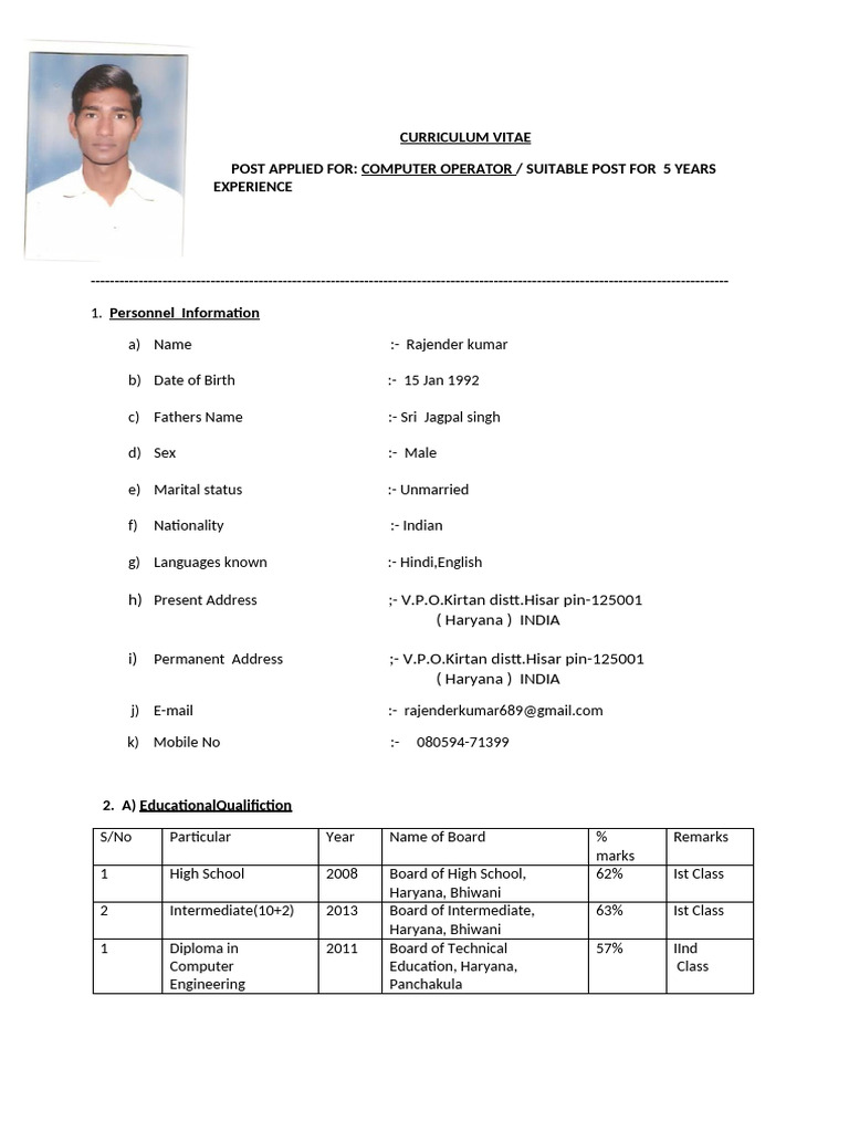 Rajender Kumar Profile Pdf