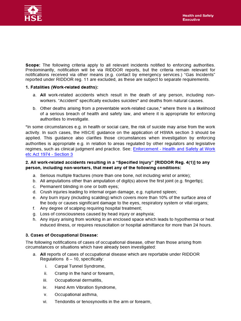 Revised Incident Selection Criteria 2014 | PDF | Diseases And Disorders ...