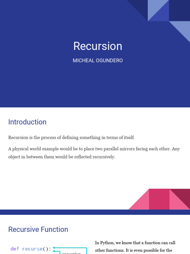 Recursion | PDF