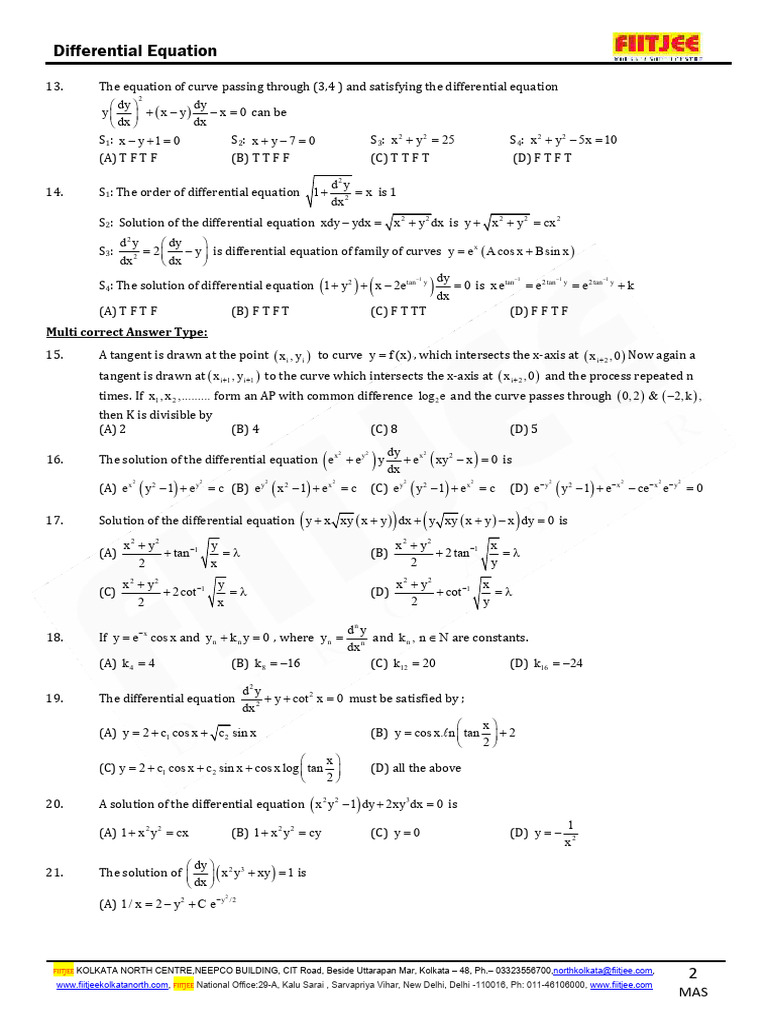 Differential Equation-ADVANCE-1-2 | PDF
