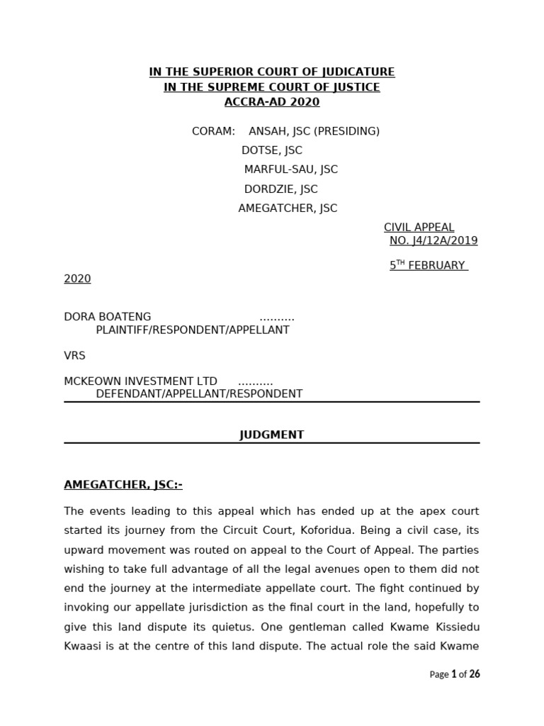 Supreme Court Land Dispute Judgment | PDF | Appeal | Judgment (Law)