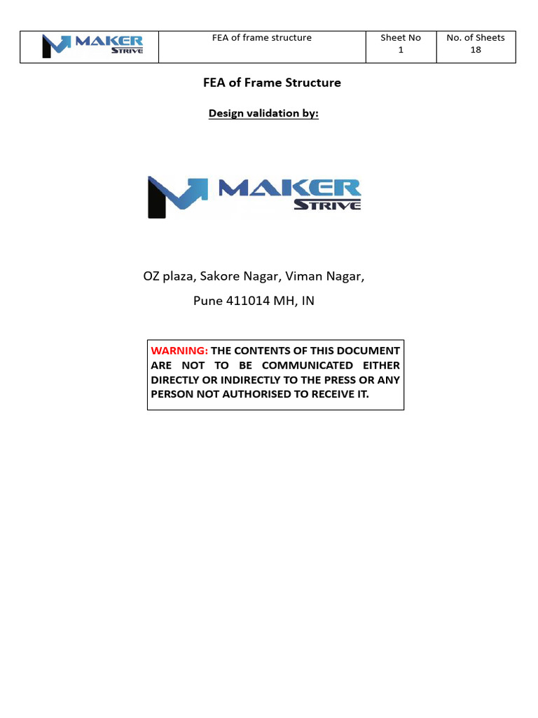 Frame Fea Report-R0 | PDF