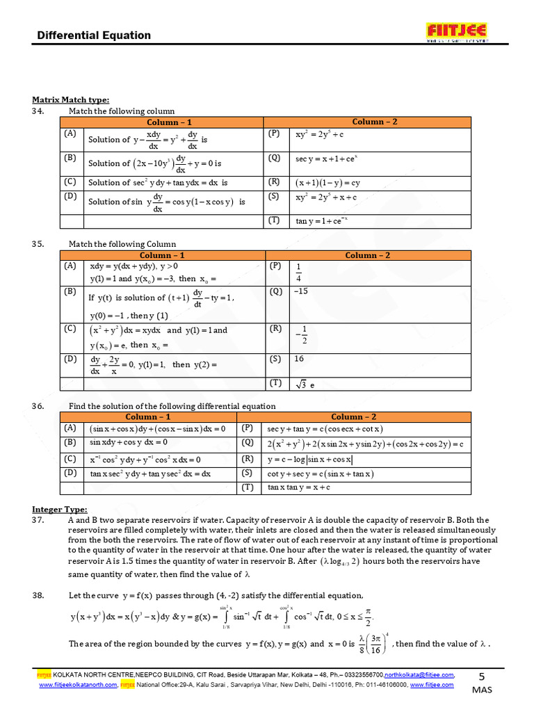 Differential Equation-ADVANCE-1-5 | PDF