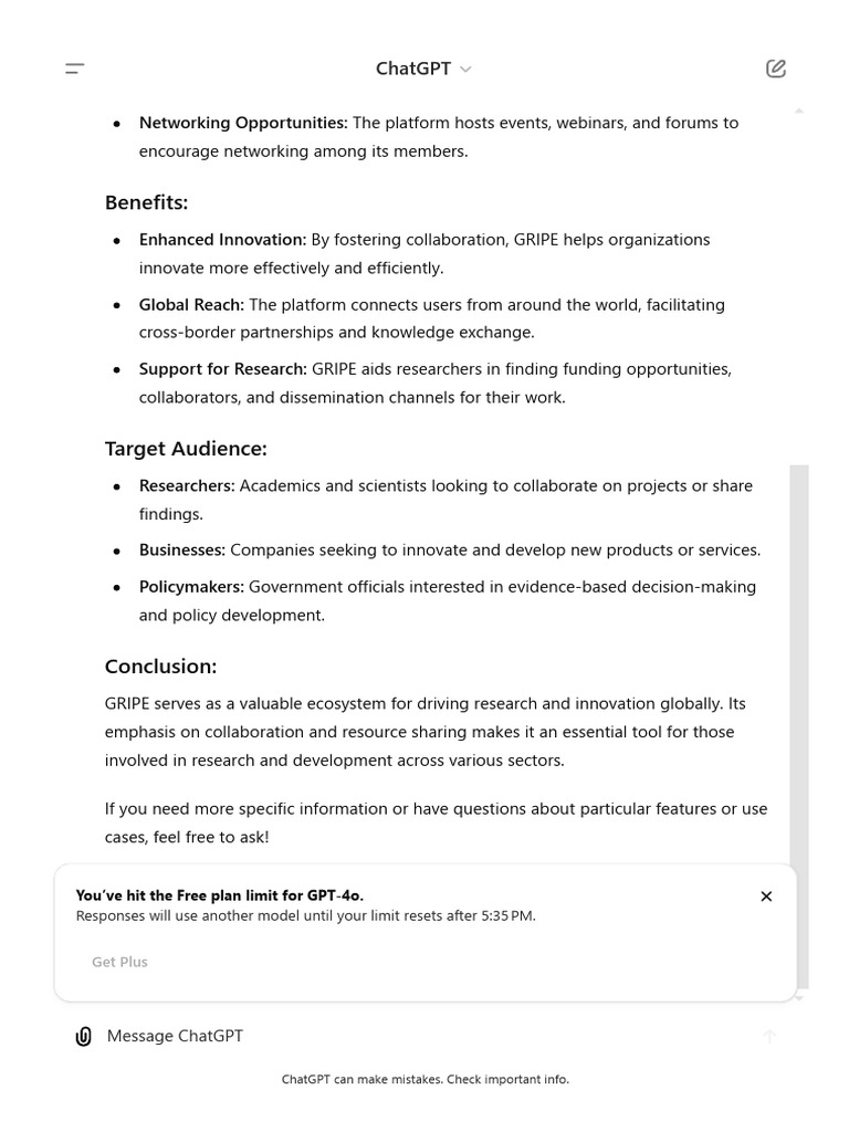 GRIPE Overview and Benefits | PDF
