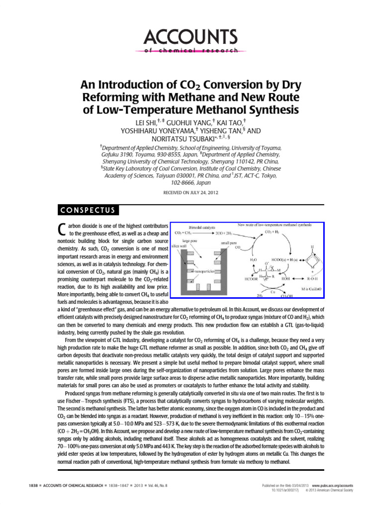 Bimodal An Introduction of CO2 Conversion by Dry Reforming With Methane ...