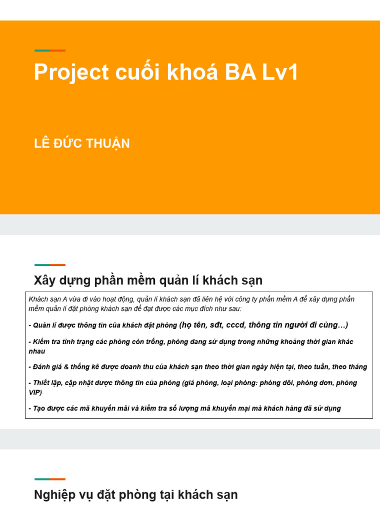 Project Cuối Khoá BA Lv1 | PDF