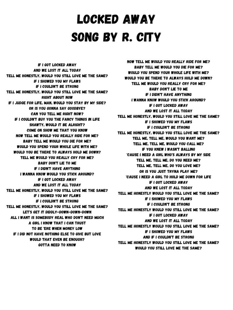 If I Got Locked Away | PDF