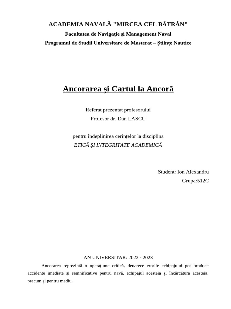 Proiect Etica Si Integritate Academica | PDF