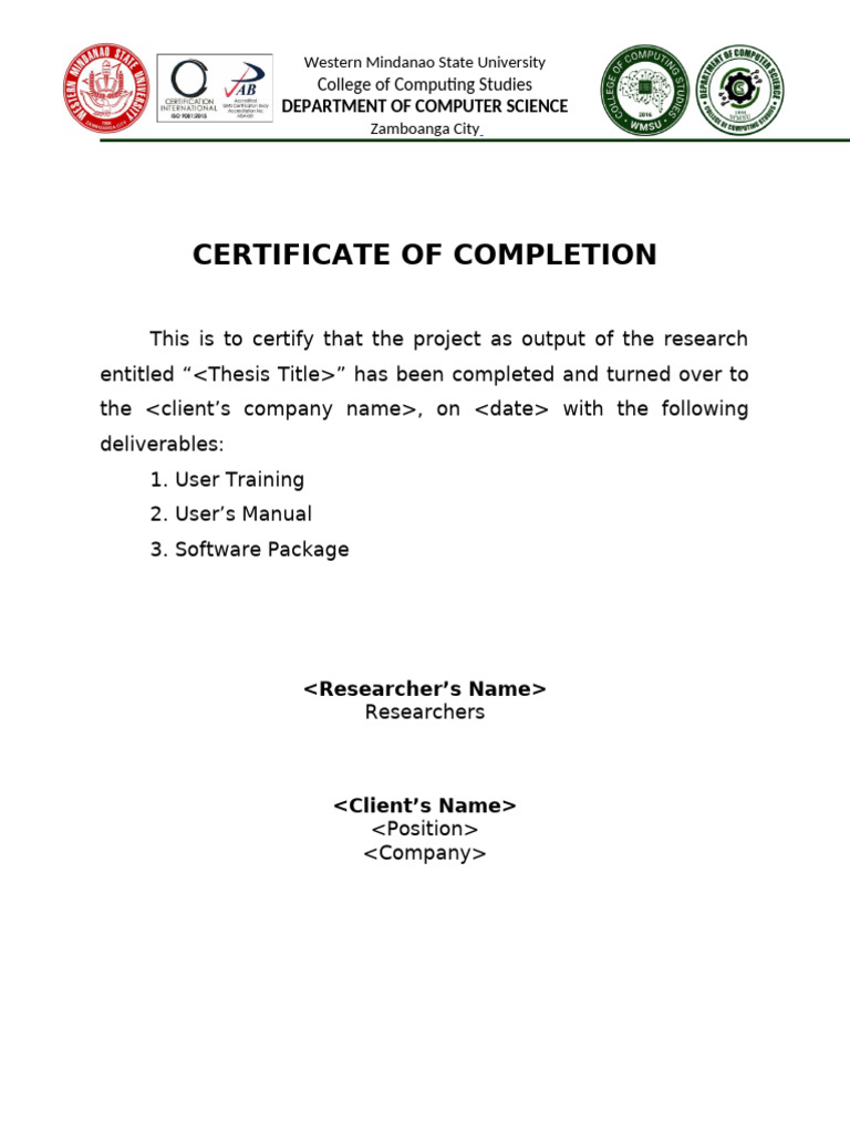 Certificate of Completion | PDF