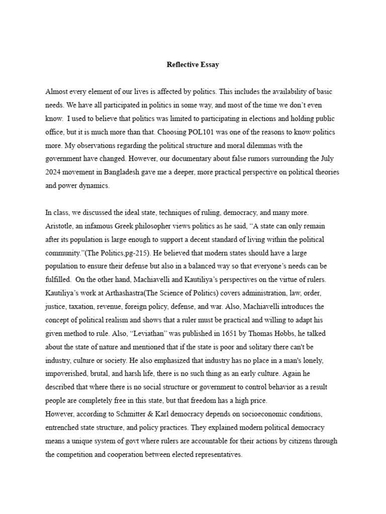 Reflective Essay | PDF