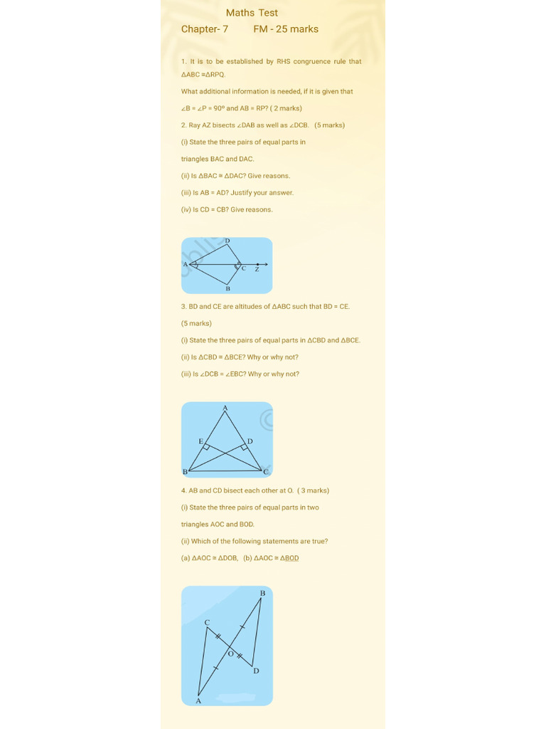 Maths Test | PDF