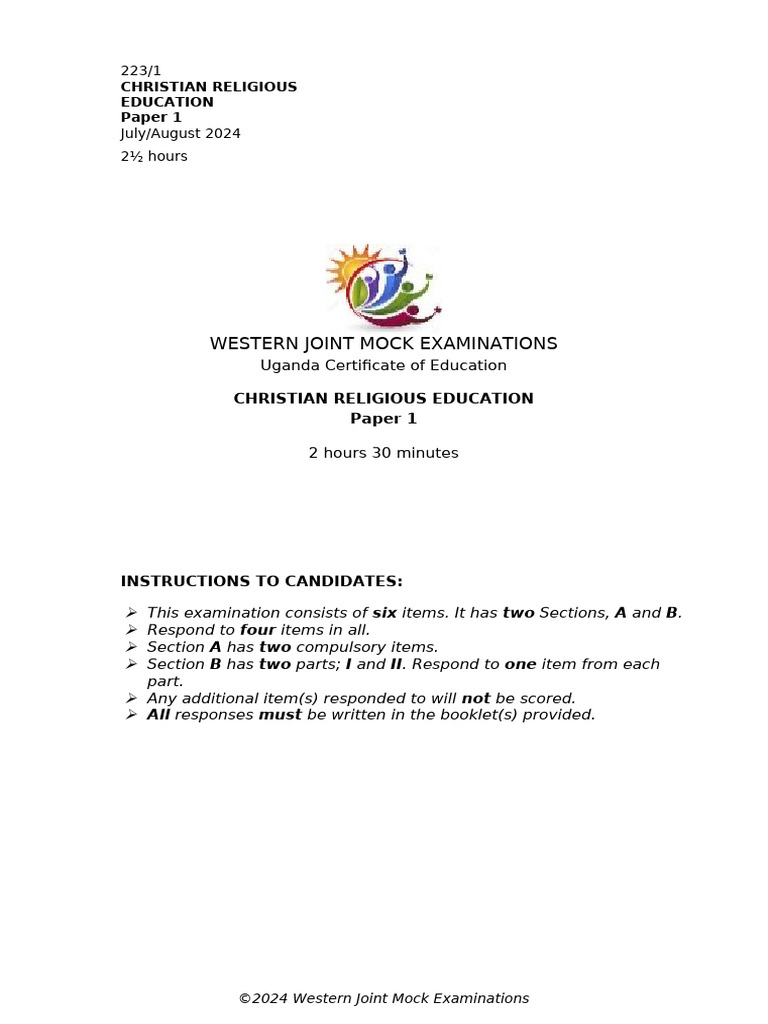 223 - 1 CRE Paper 1 | PDF