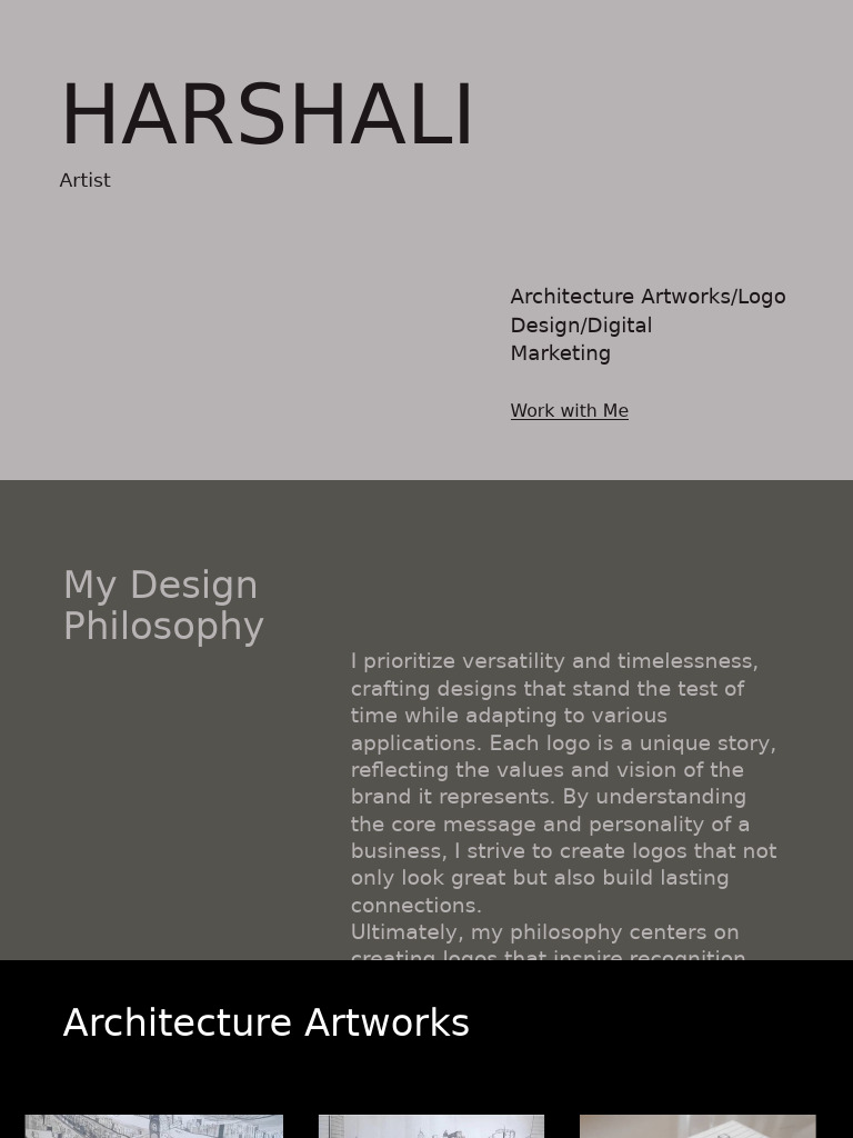 Harshali's Portfolio | PDF