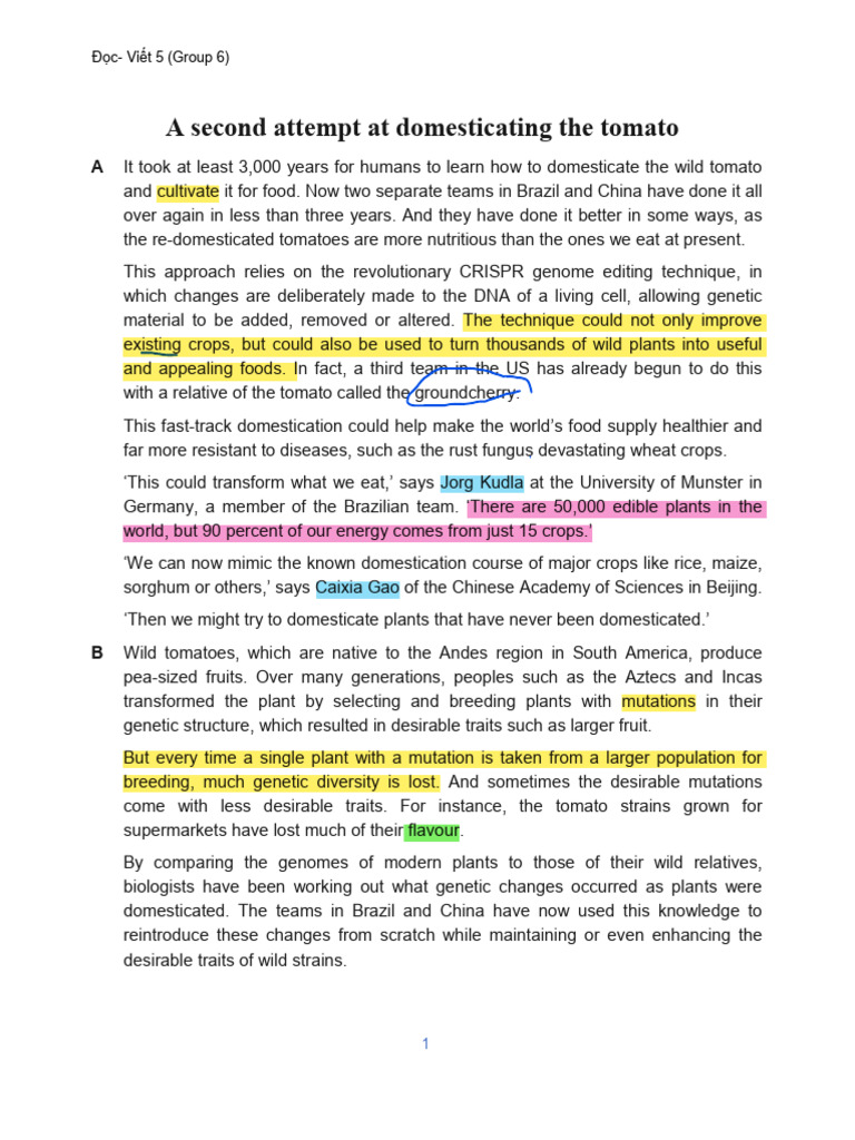 A Second Attempt at Domesticating The Tomato | PDF | Domestication | Tomato