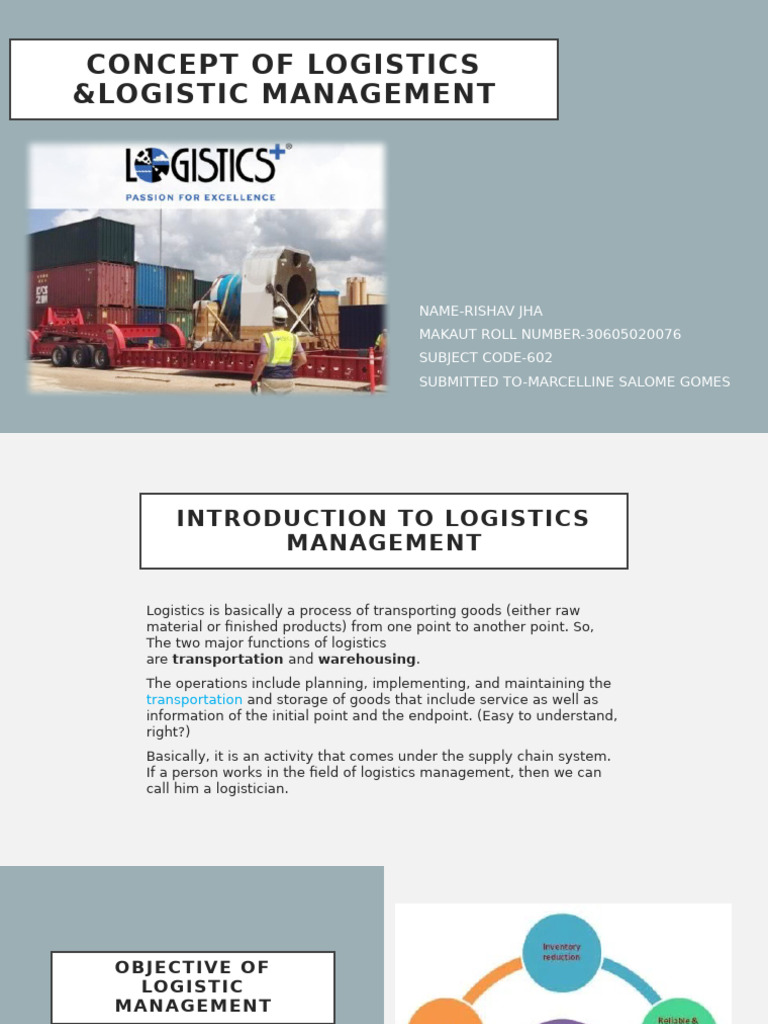 Concept of Logistics | PDF