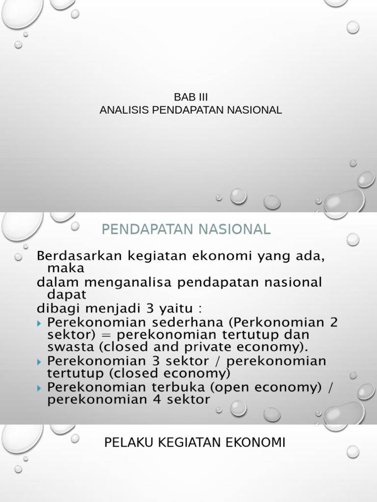 Bab 3 Analisis Pendapatan Nasional | PDF