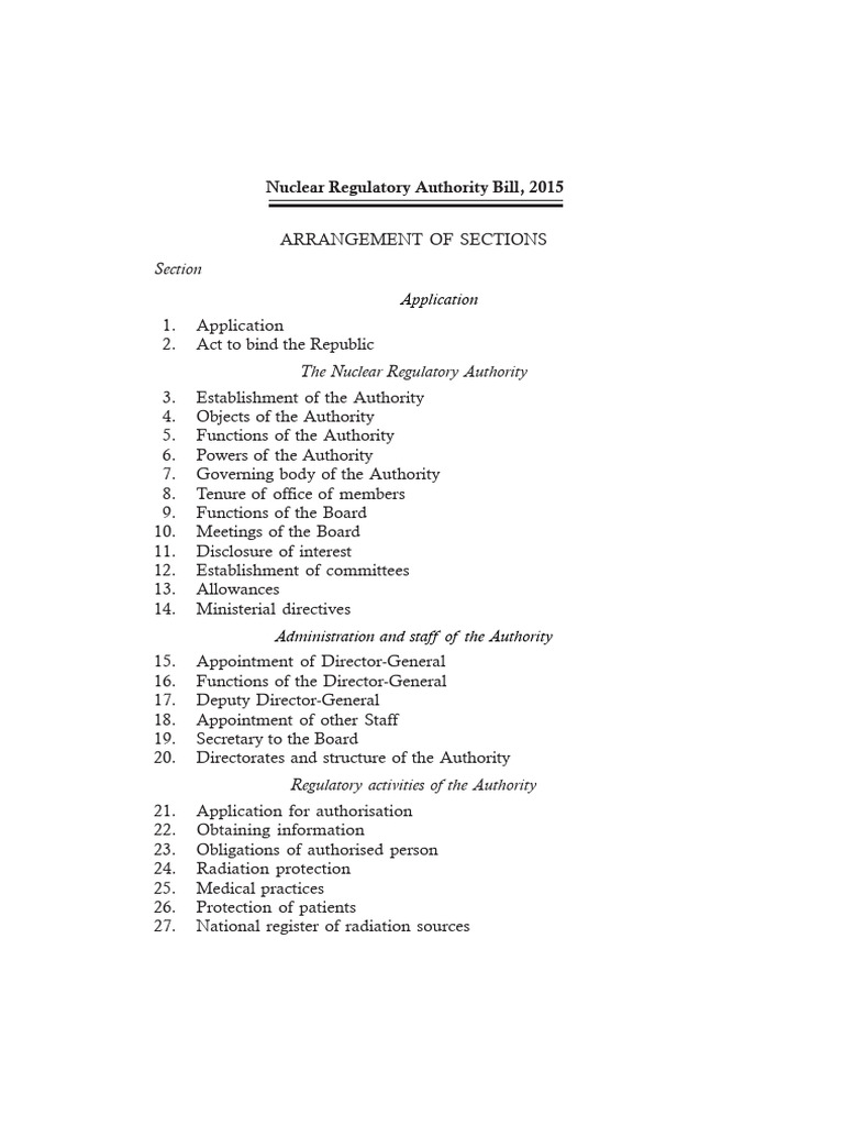 nuclear regulatory authority act | PDF
