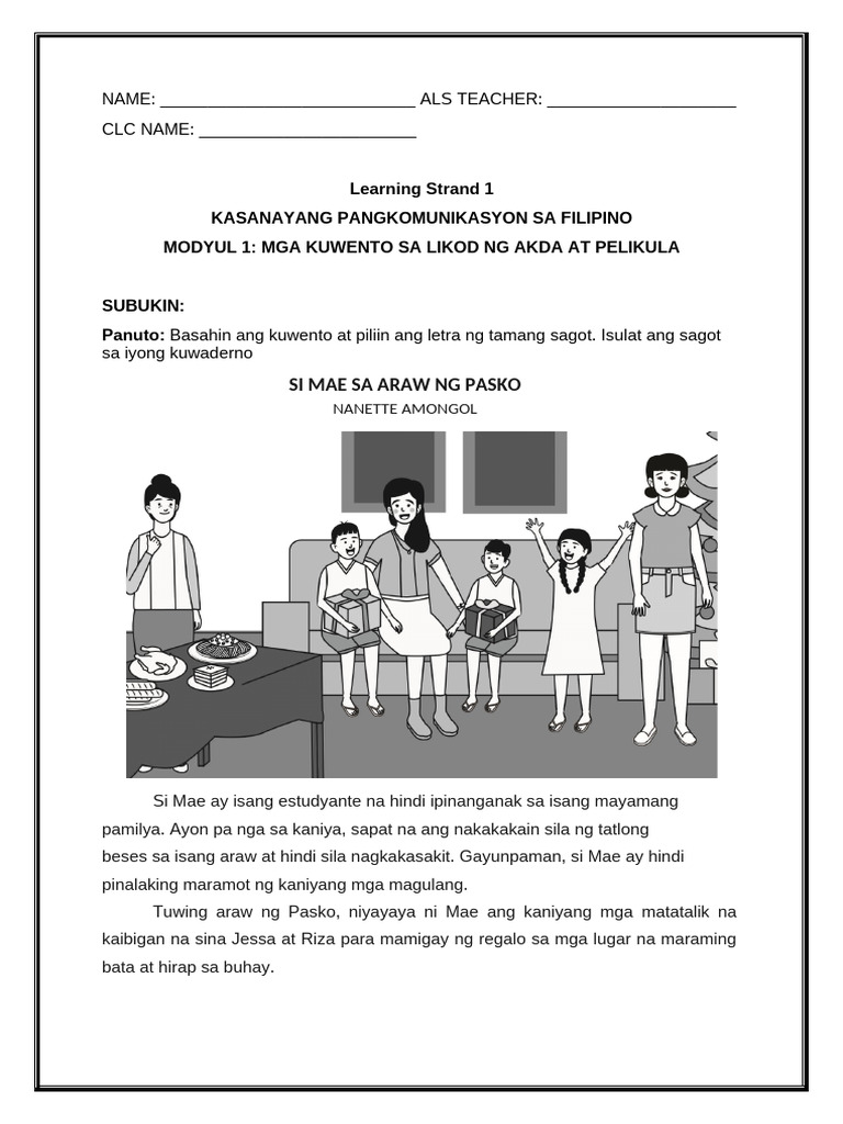 Si Mae Sa Araw NG Pasko | PDF