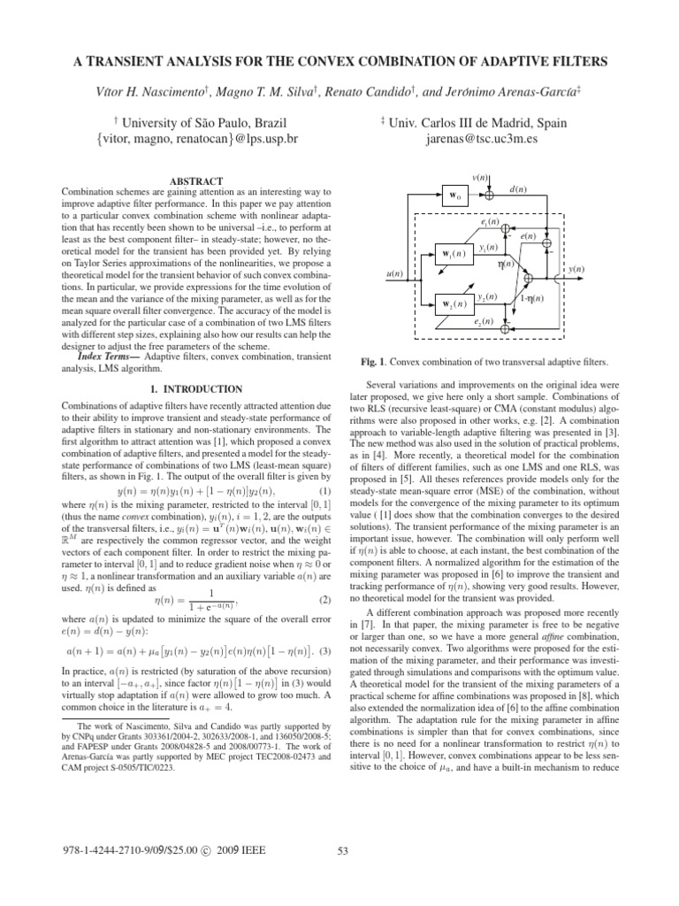 A_transient_analysis_for_the_convex_combination_of_adaptive_filters | PDF