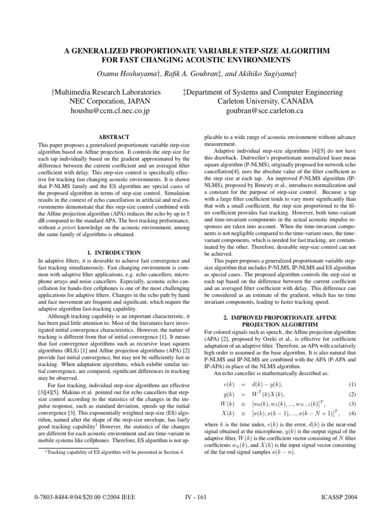 A Generalized Proportionate Variable Step Size Algorithm For Fast