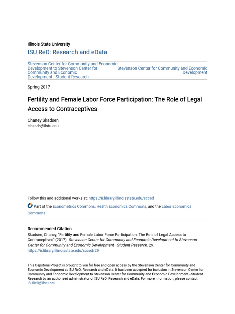 Fertility and Female Labor Force Participation - The Role of Legal | PDF