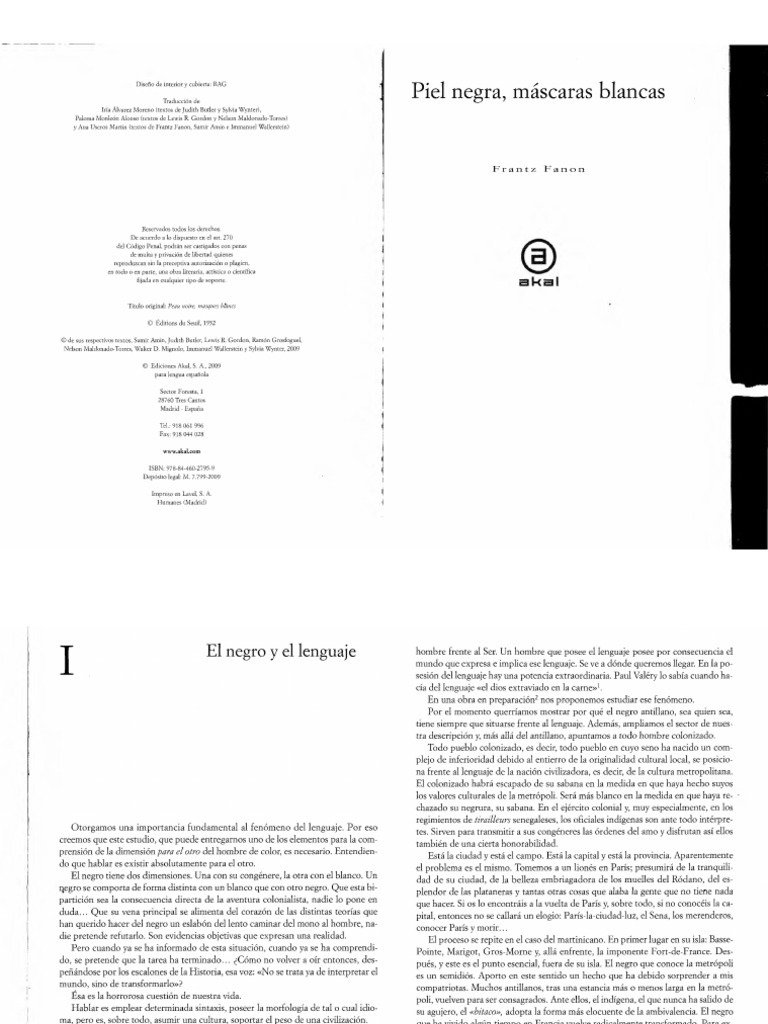 Fanon - El Negro y El Lenguaje | PDF