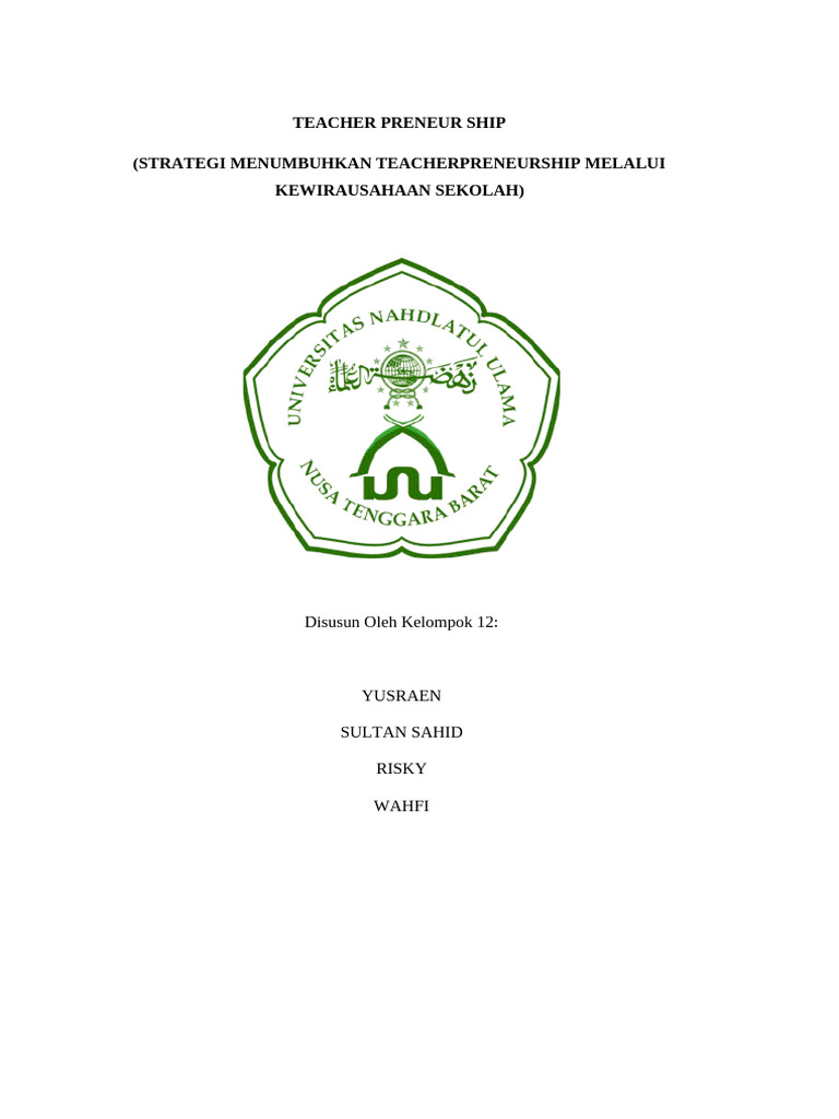 TEACHERPRENEURSHIP | PDF