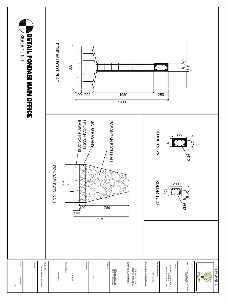 Detail Pondasi W | PDF