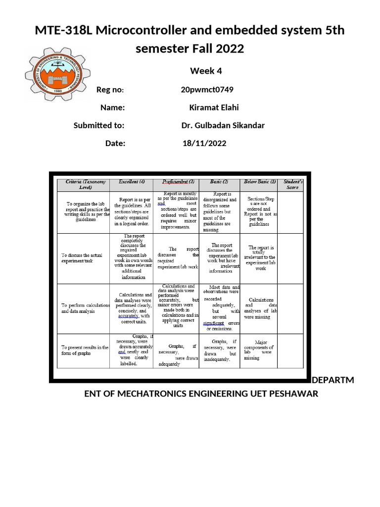 Microcontroller Week (KM 5) .. | PDF