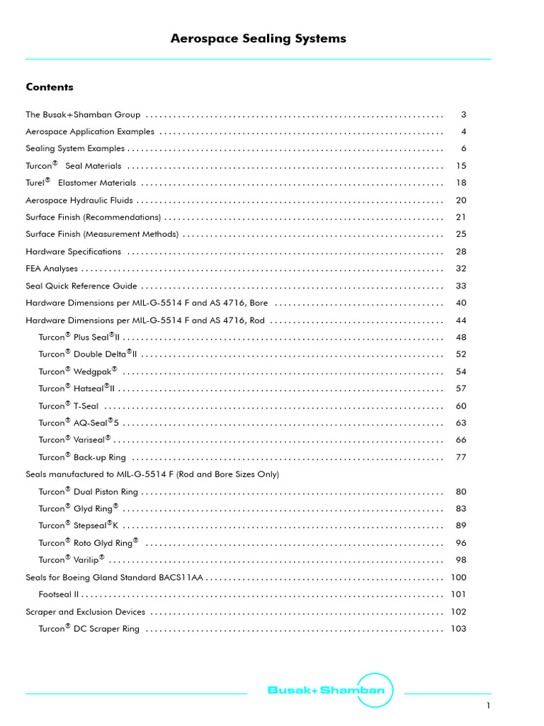 Aerospace Sealing Systems Catalog 1997 | PDF