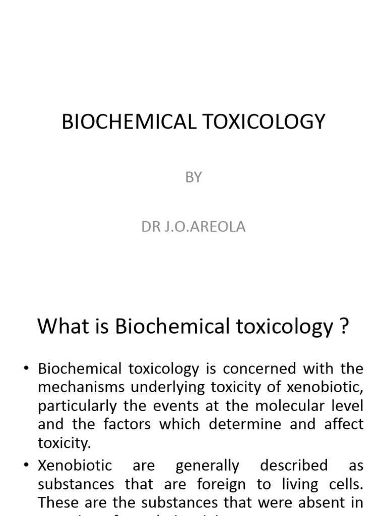 Biochemical Toxicology | PDF