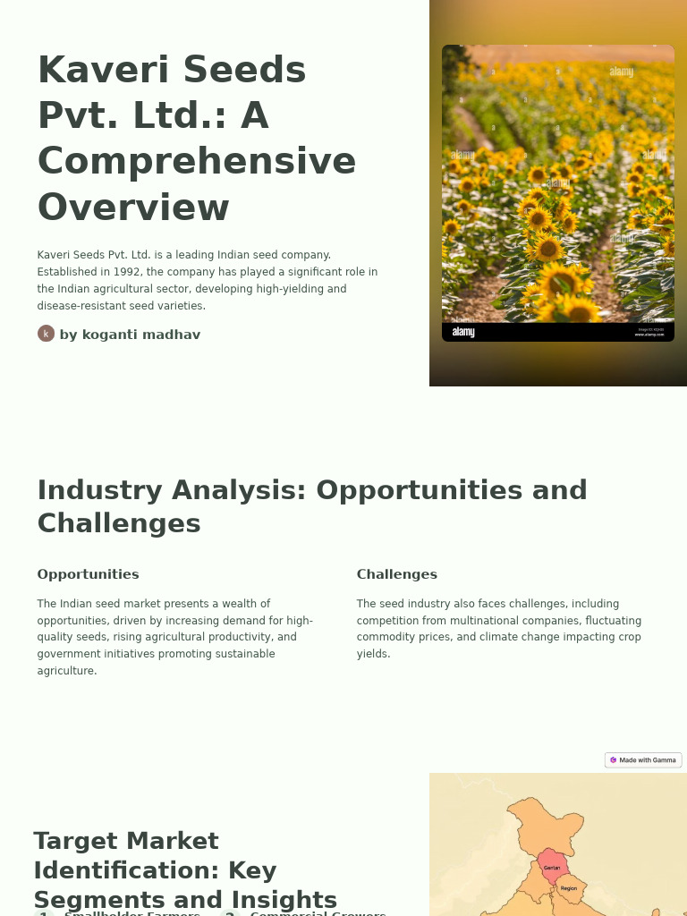 Kaveri Seeds PVT LTD A Comprehensive Overview | PDF