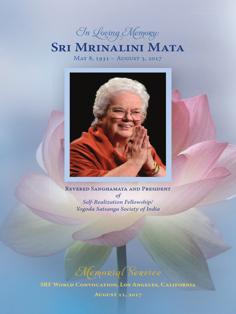 Mrinalini Mata Memorial Card | PDF