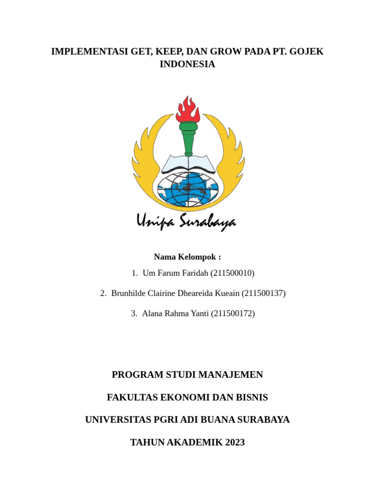 Implementasi Get, Keep, Dan Grow Pada PT. Gojek Indonesia | PDF