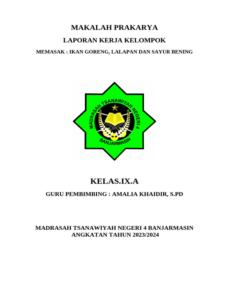 Makalah Prakarya | PDF