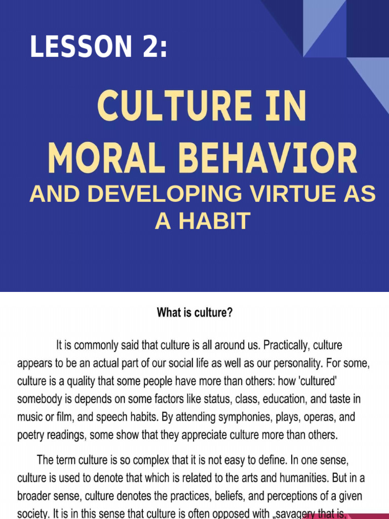 ETHICS - LESSON 2 | PDF