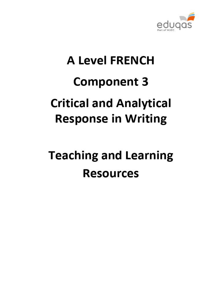 A Level Eduqas French C3 Teaching and Learning Resource | PDF