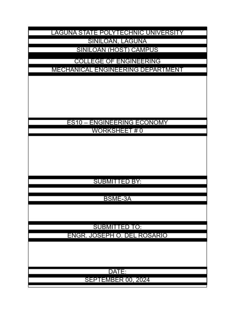 ES10 Worksheet Guidelines | PDF