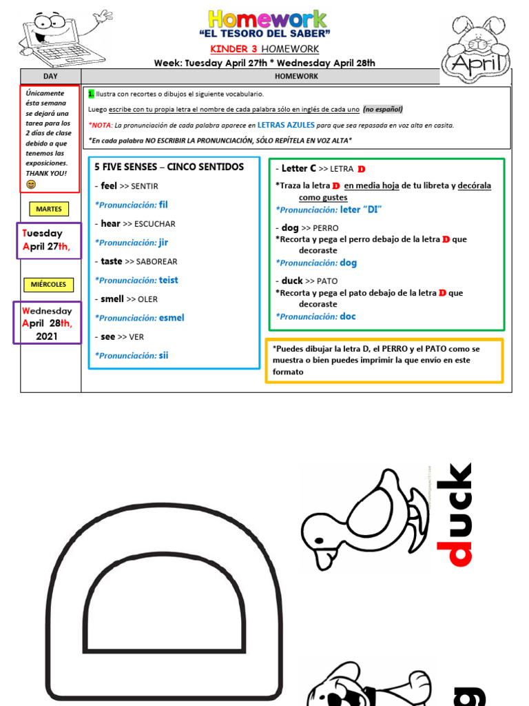 K3 Homework 27 y 28 de Abril | PDF