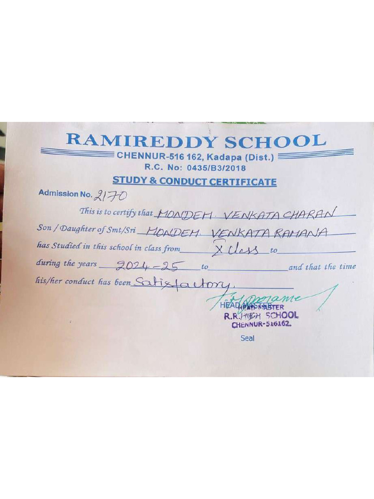 Study Certificate | PDF