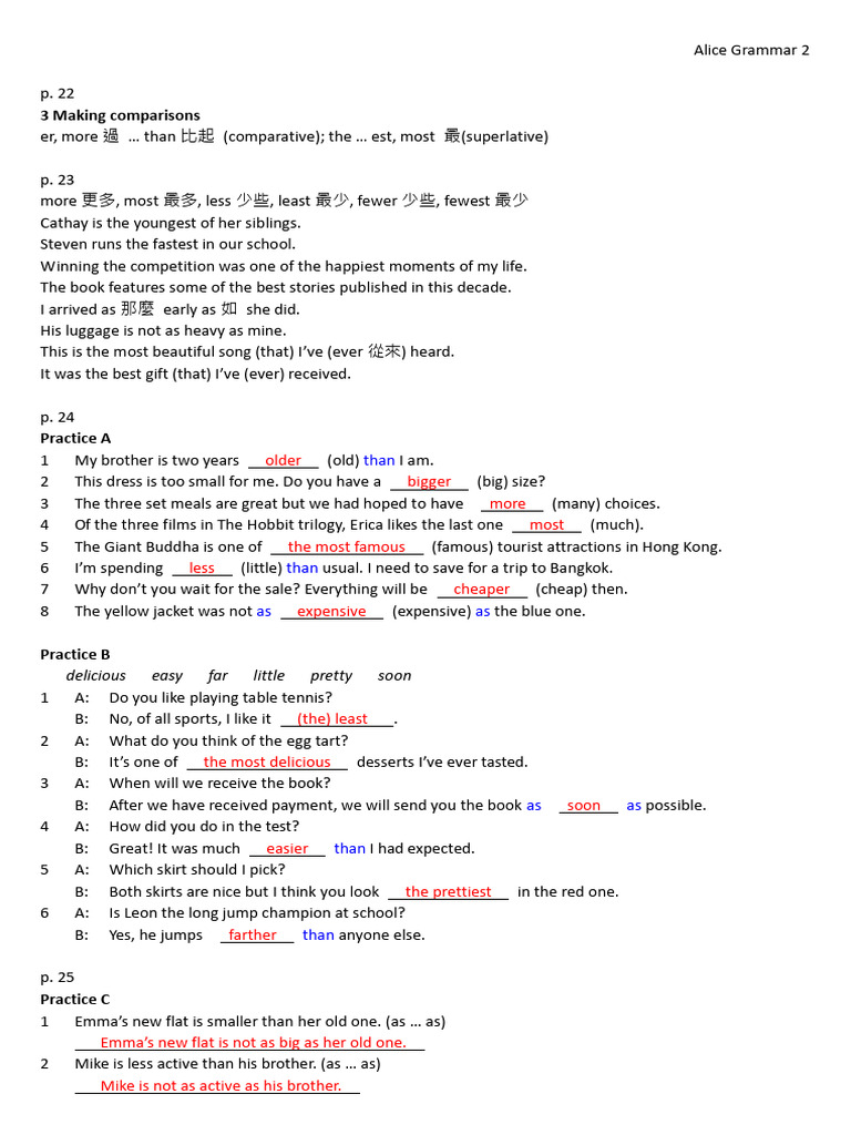 Unit 3 Making comparisons | PDF