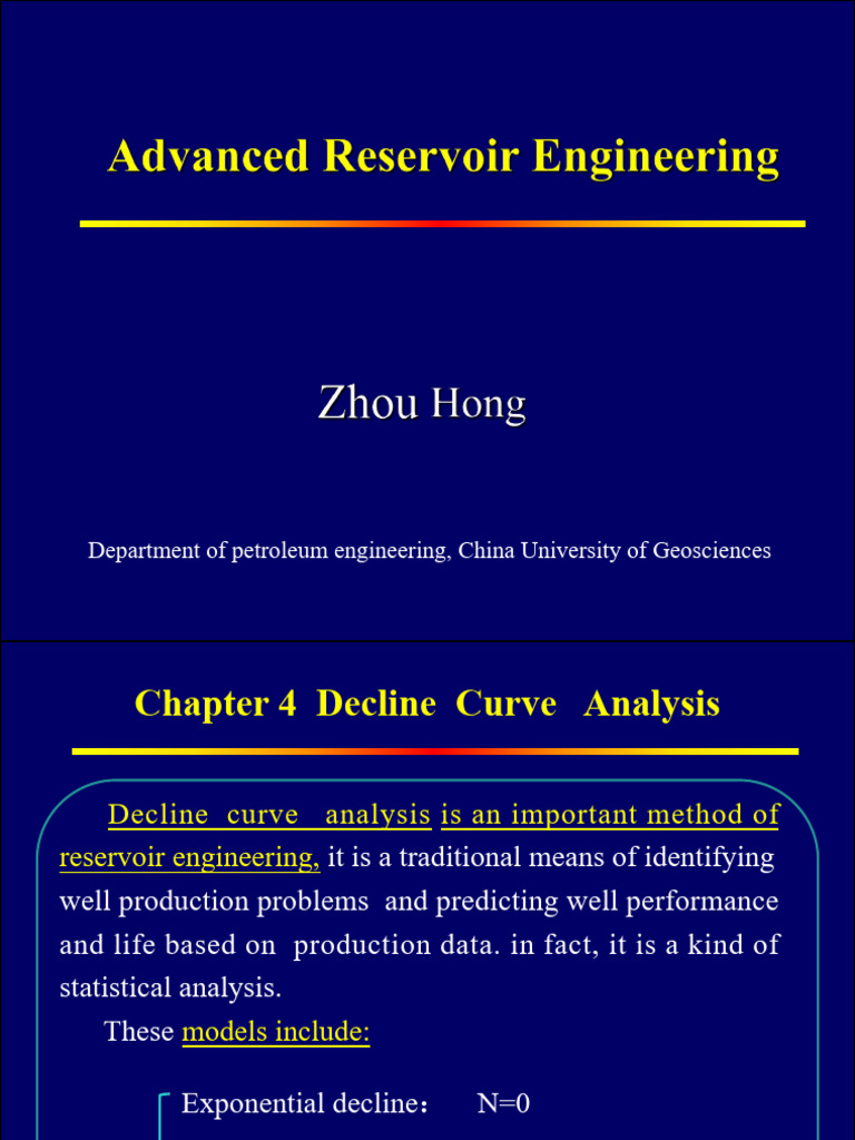 CourseWare - Chapter4DECLINE CURVE ANALYSUS | PDF