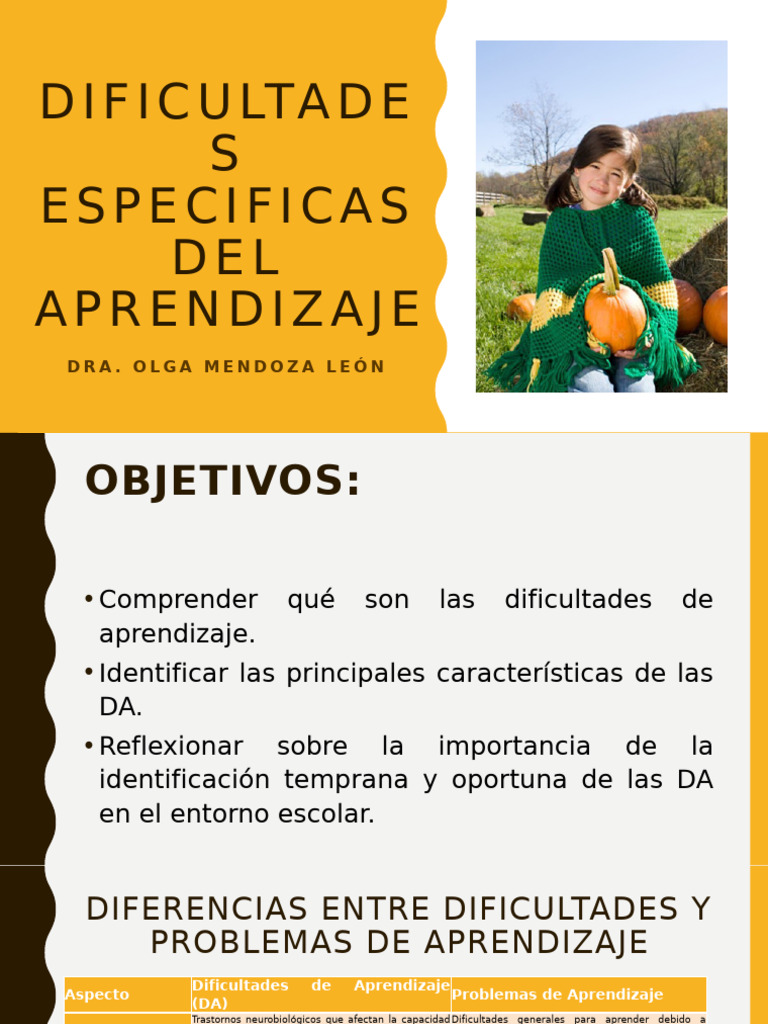 DIFICULTADES ESPECIFICAS DEL APRENDIZAJE | PDF