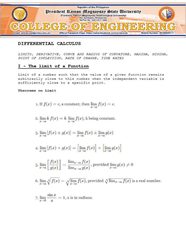 Differential Calculus | PDF
