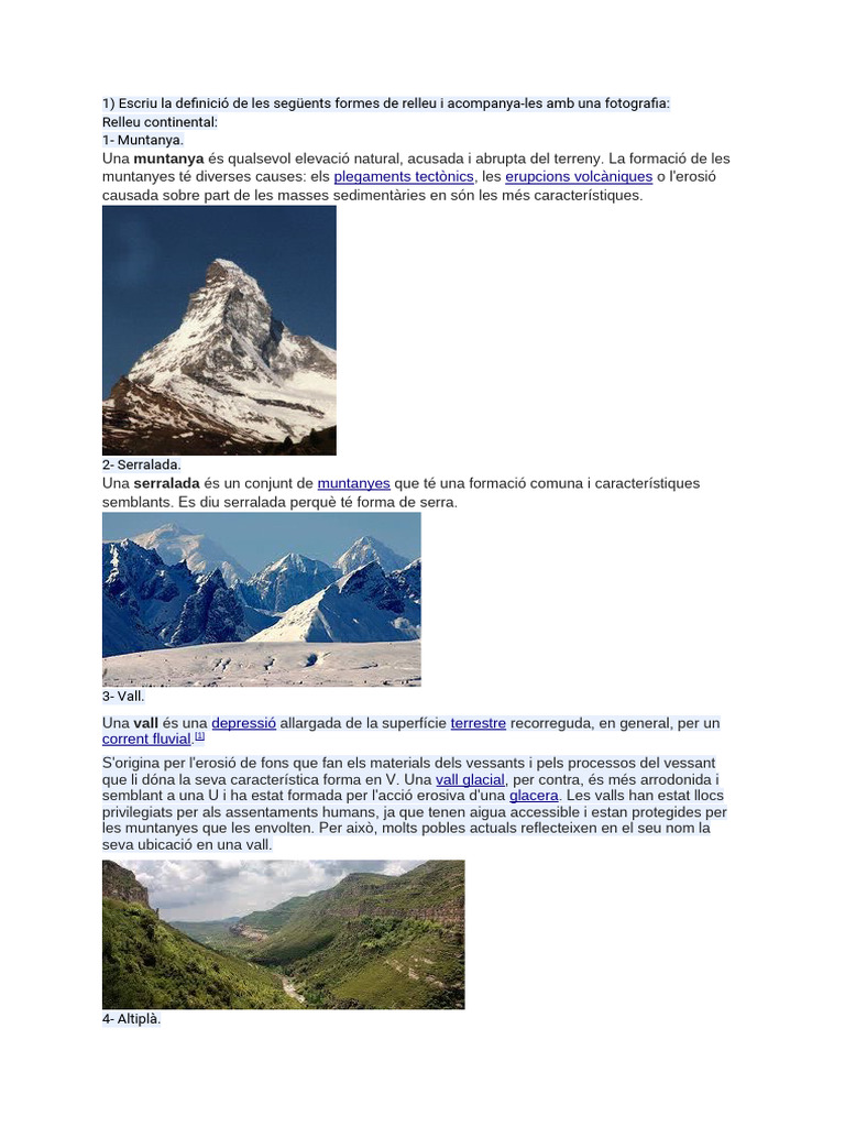 Faiza ASIF - Tema 2. Les formes de relleu i els rius | PDF