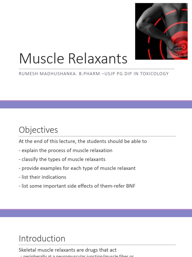 3.muscle Relaxants | PDF