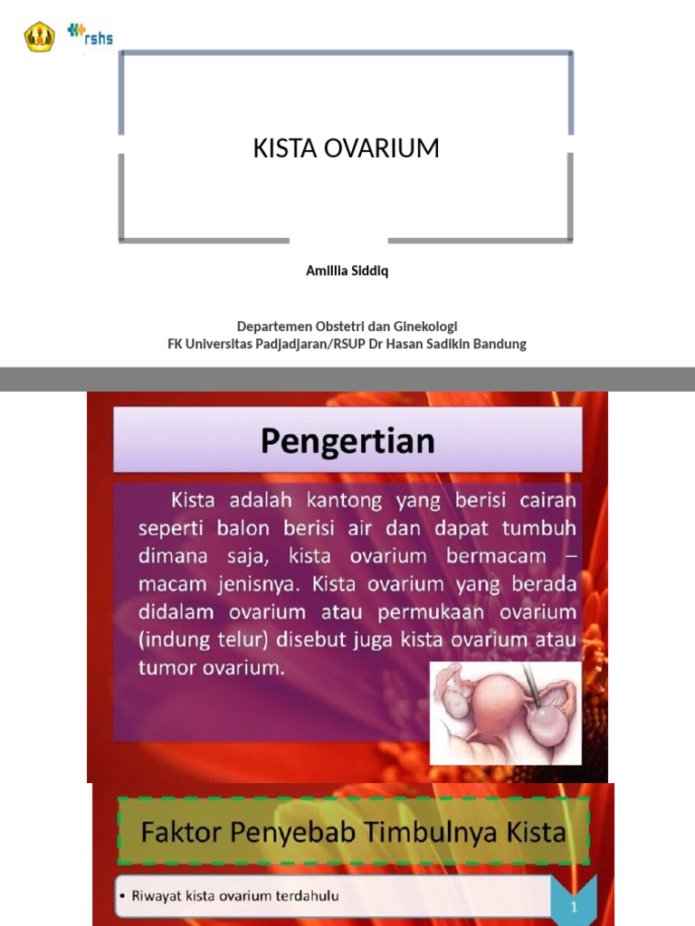 Kista Ovarium - Dr. AS | PDF